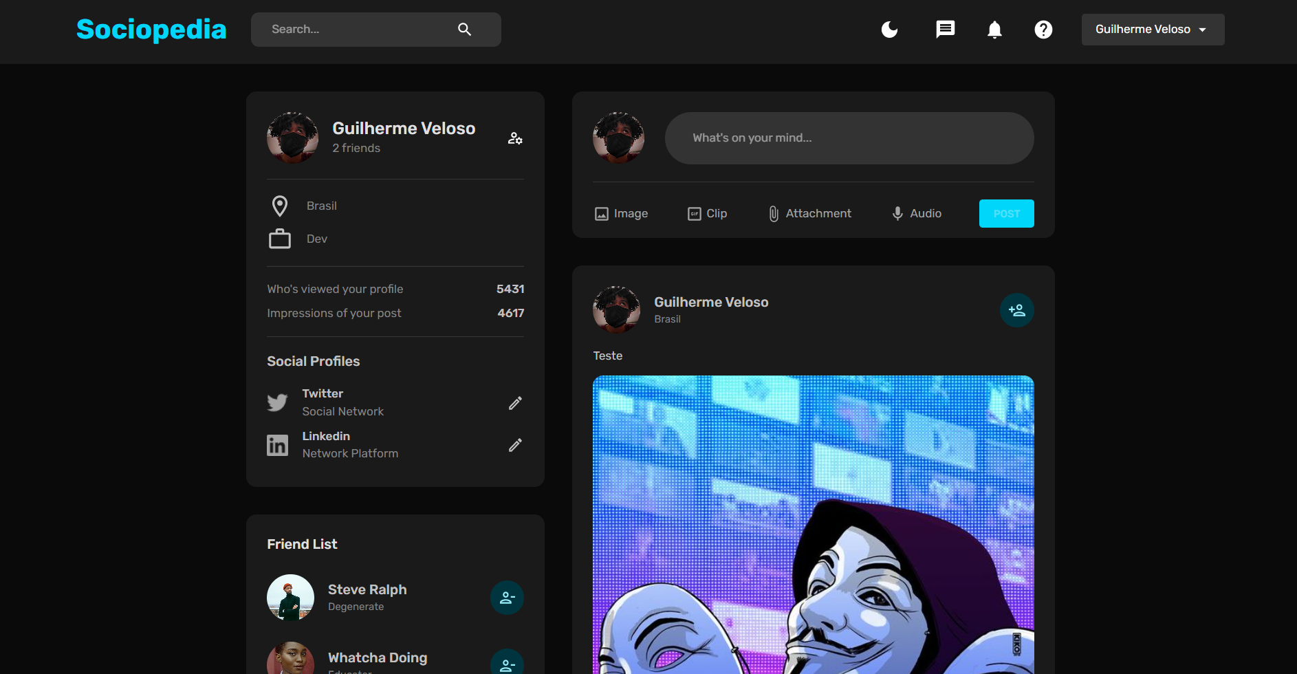 GitHub - guigvd/react-sociopedia