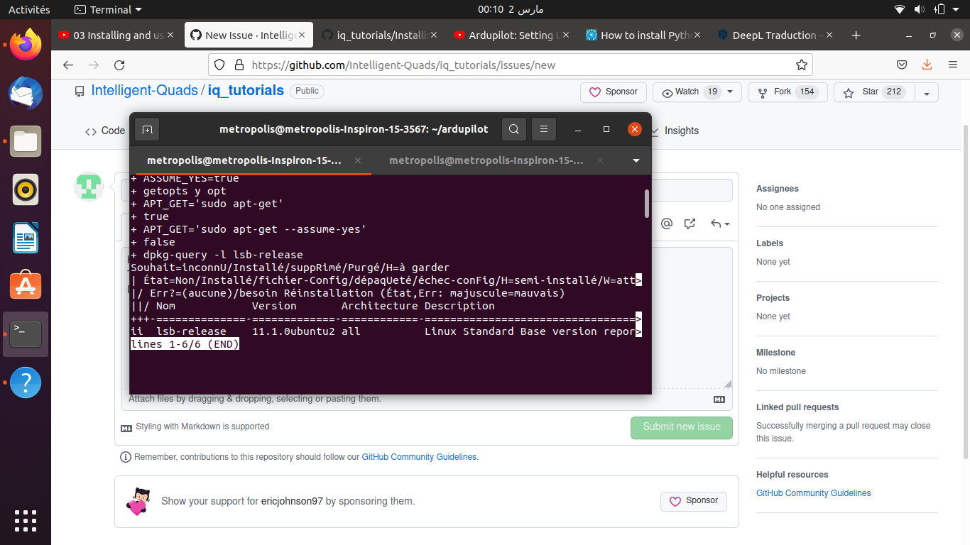 Ardupilot and MAVProxy [20.04] · Issue #34 · Intelligent-Quads/iq_tutorials · GitHub