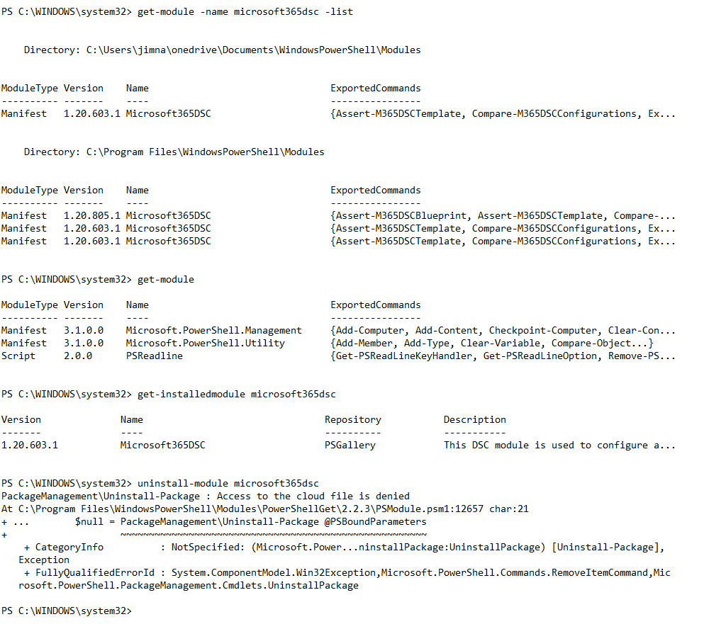 Multiple versions found · Issue #685 · microsoft/Microsoft365DSC · GitHub