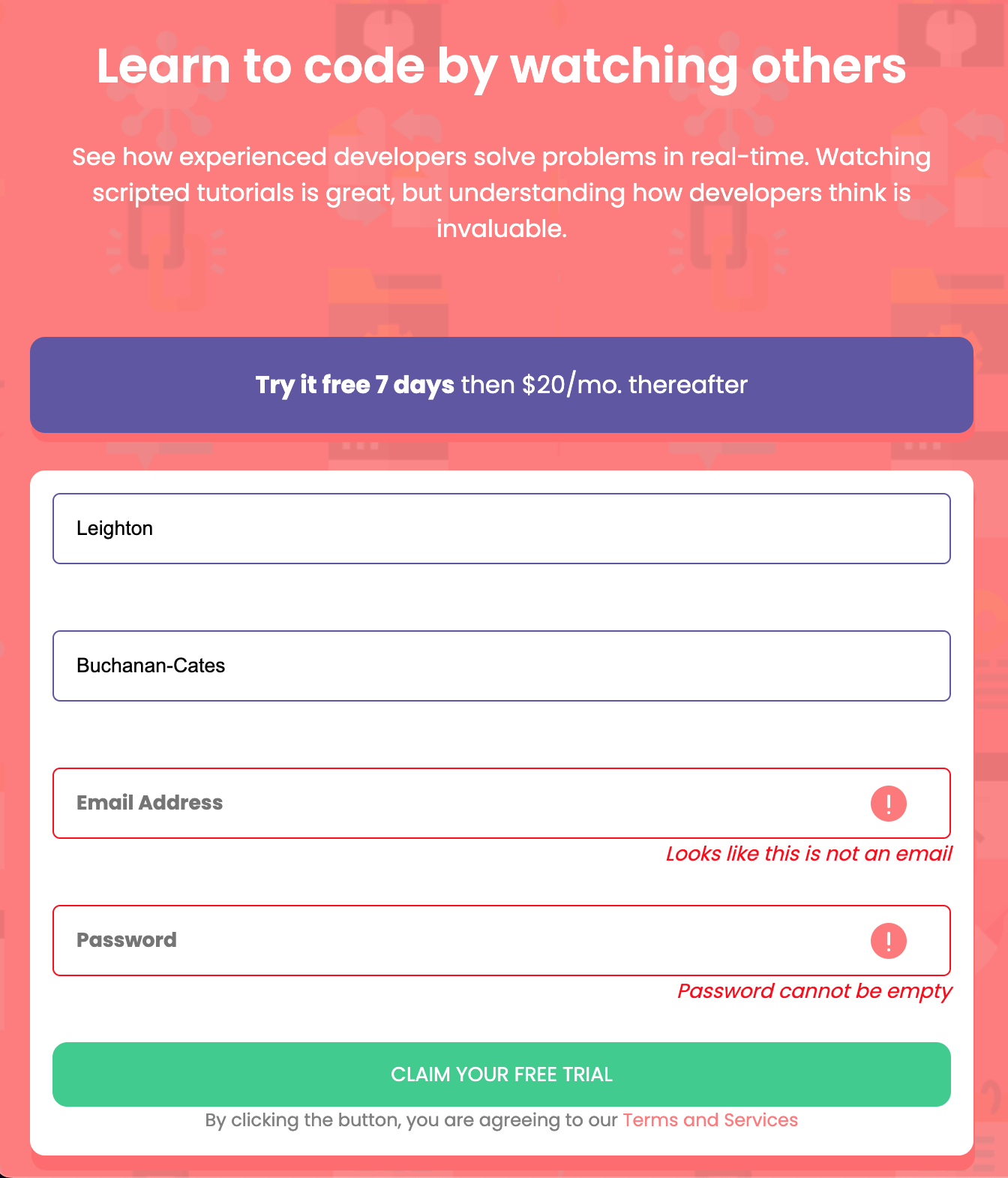 GitHub - LBuchananCates/intro-component-with-signup-form: client-side ...