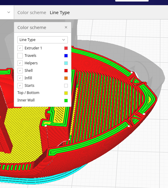 Unwanted 'Top Solid Infill' halfway on the front deck slope lines part ...