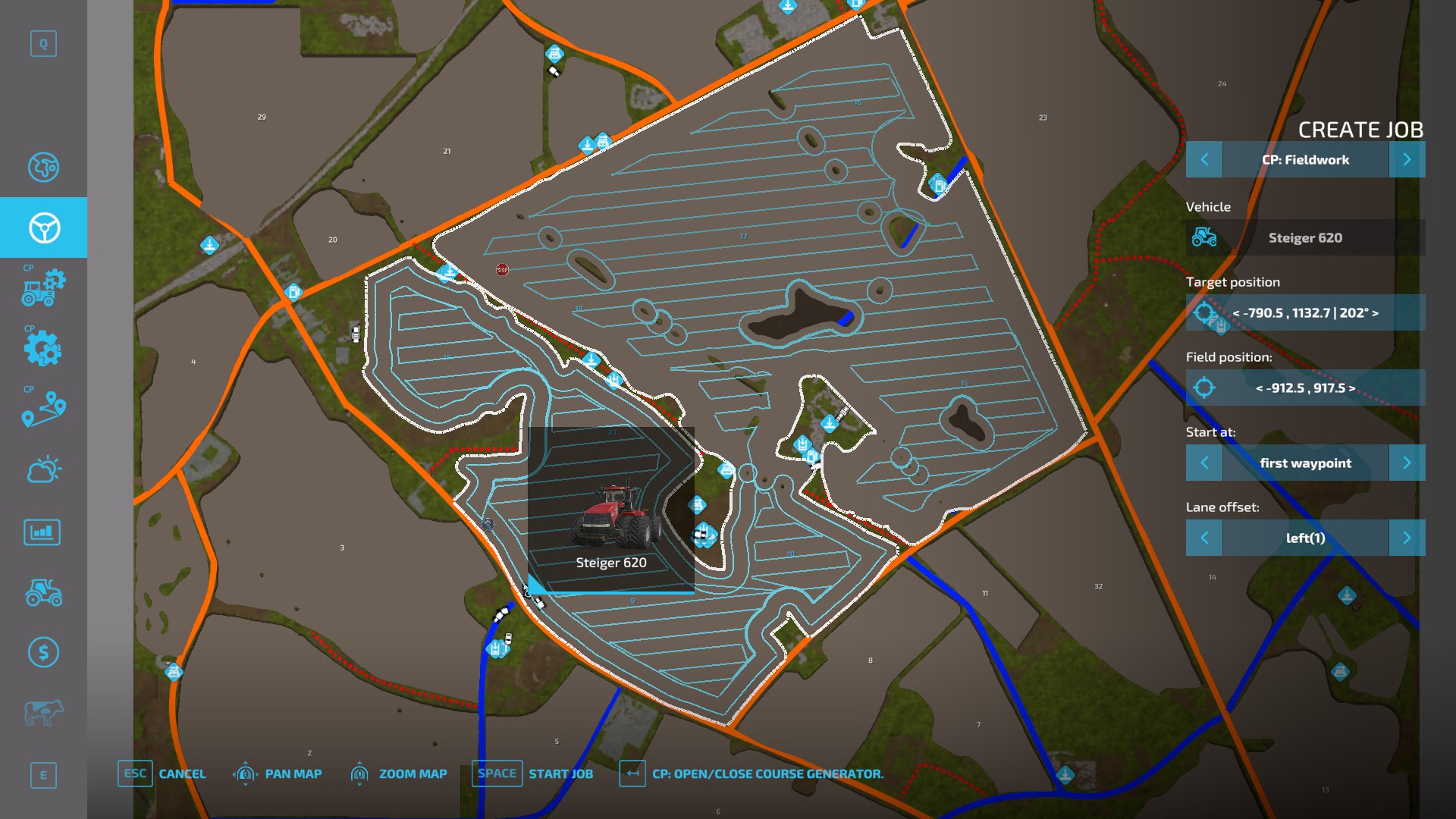 unable to generate full course · Courseplay Courseplay_FS22 ...