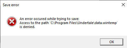 So uh this happens. (Save Error) (Solved, close) · Issue #861 · UnderminersTeam/UndertaleModTool ...