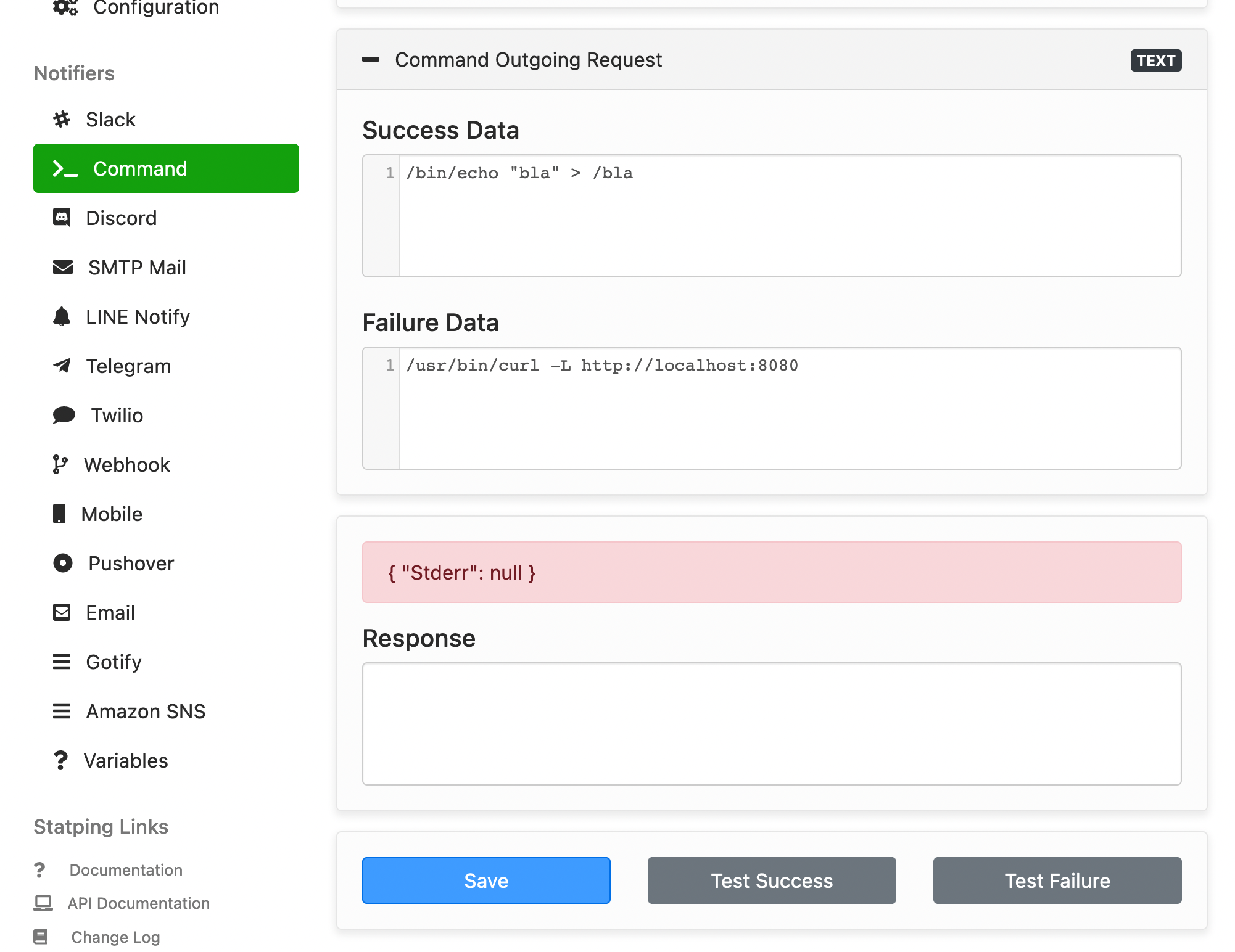 Command Notifier somehow behaving strange · Issue #981 · statping/statping · GitHub
