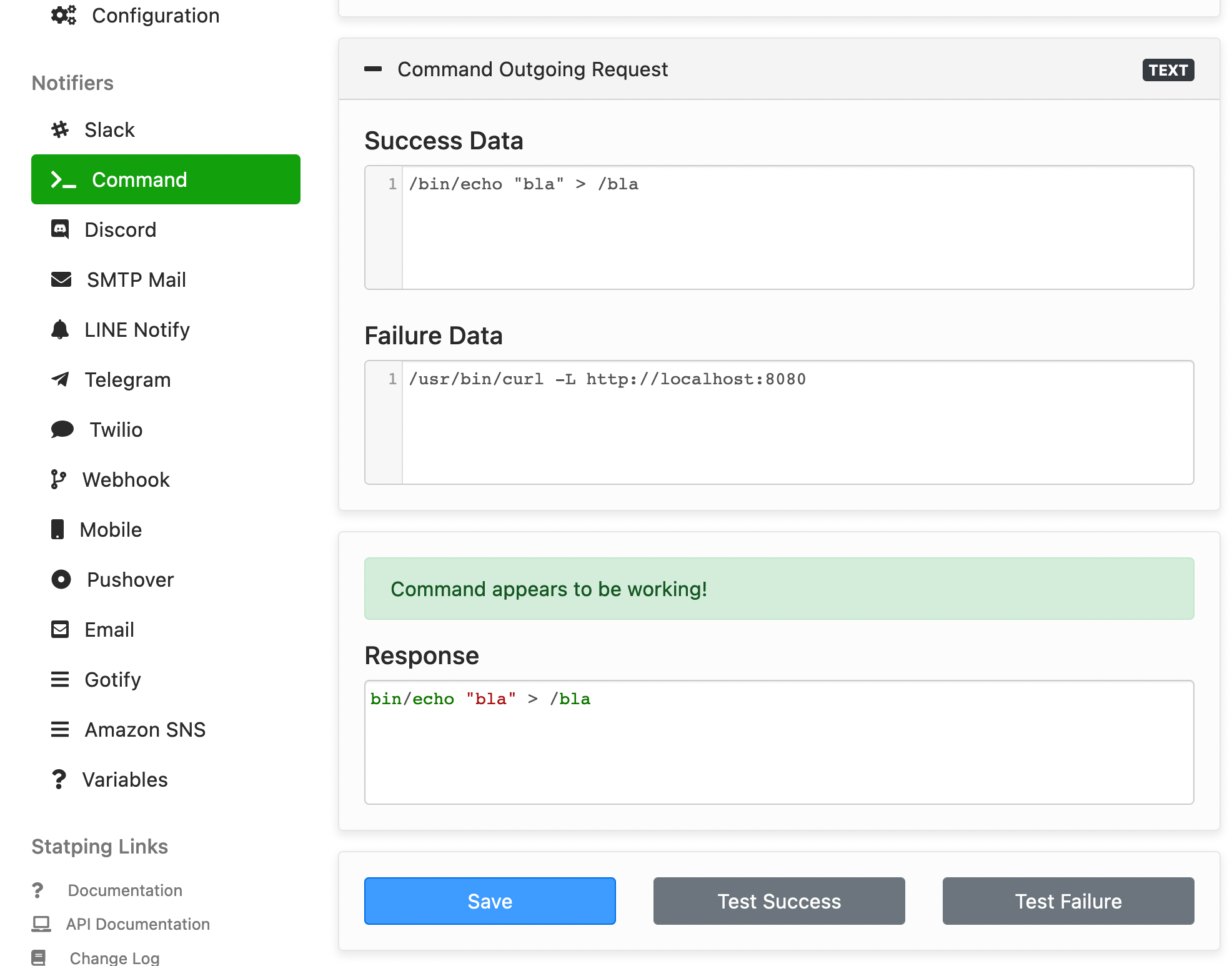 Command Notifier somehow behaving strange · Issue #981 · statping/statping · GitHub