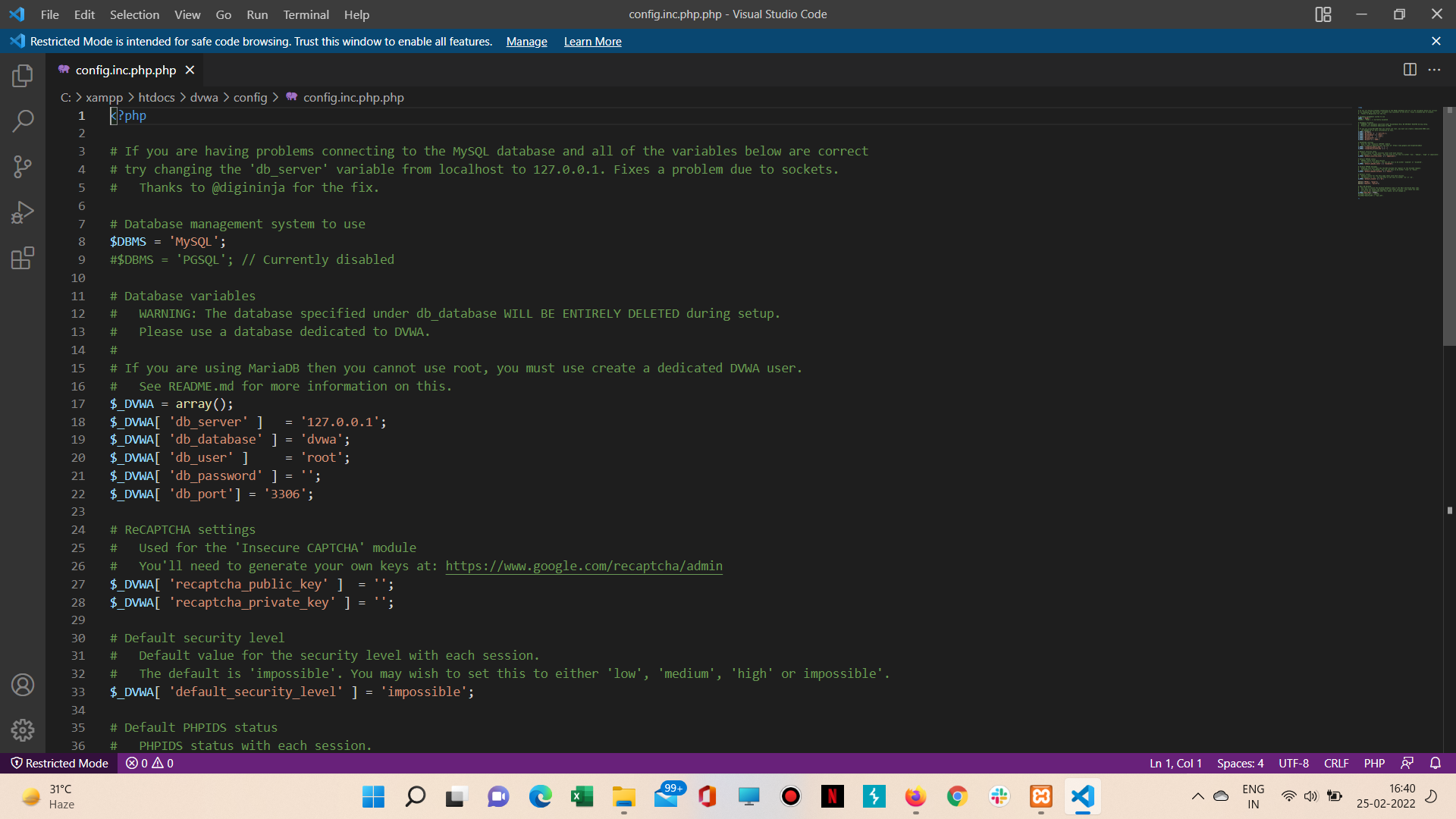DVWA installation error · Issue #477 · digininja/DVWA · GitHub