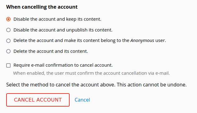 Change `admin/people` dropbutton operation from "Cancel" to "Cancel account" · Issue #5118 ...