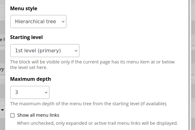 [UX] Edit menu links form: reinstate the "expanded" checkbox column ...