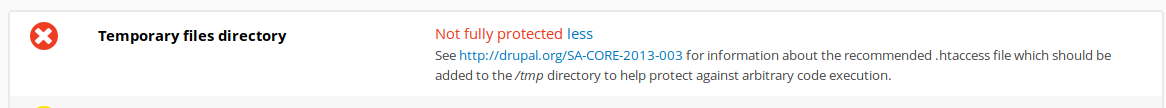 Status report incorrectly shows errors about .htaccess files when not using Apache · Issue #2981 ...