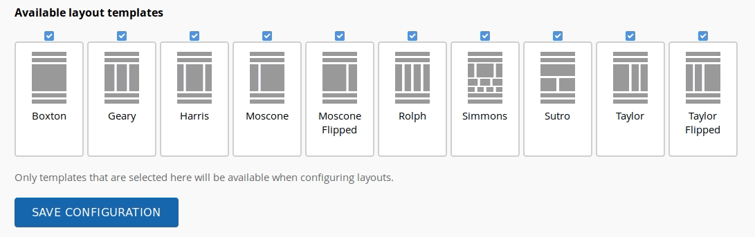 Ux Hover Indication Missing From Selected Layout Templates Issue