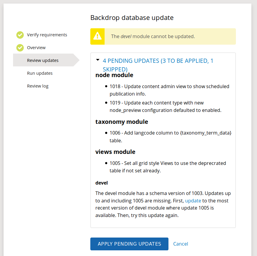 [UX] Update dependency message not very helpful. · Issue #2858 ...