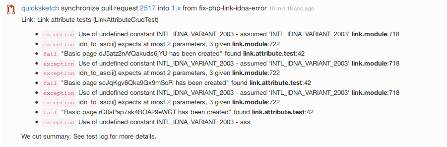 PHP Deprecated Warning with Link module 'INTL_IDNA_VARIANT_2003 is deprecated' PHP 7.3 · Issue ...