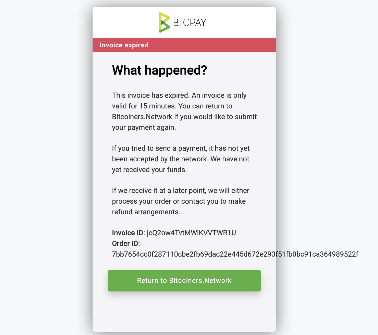 [Bug]: Order ID text overflows container when an invoice expires · Issue #4230 · btcpayserver ...