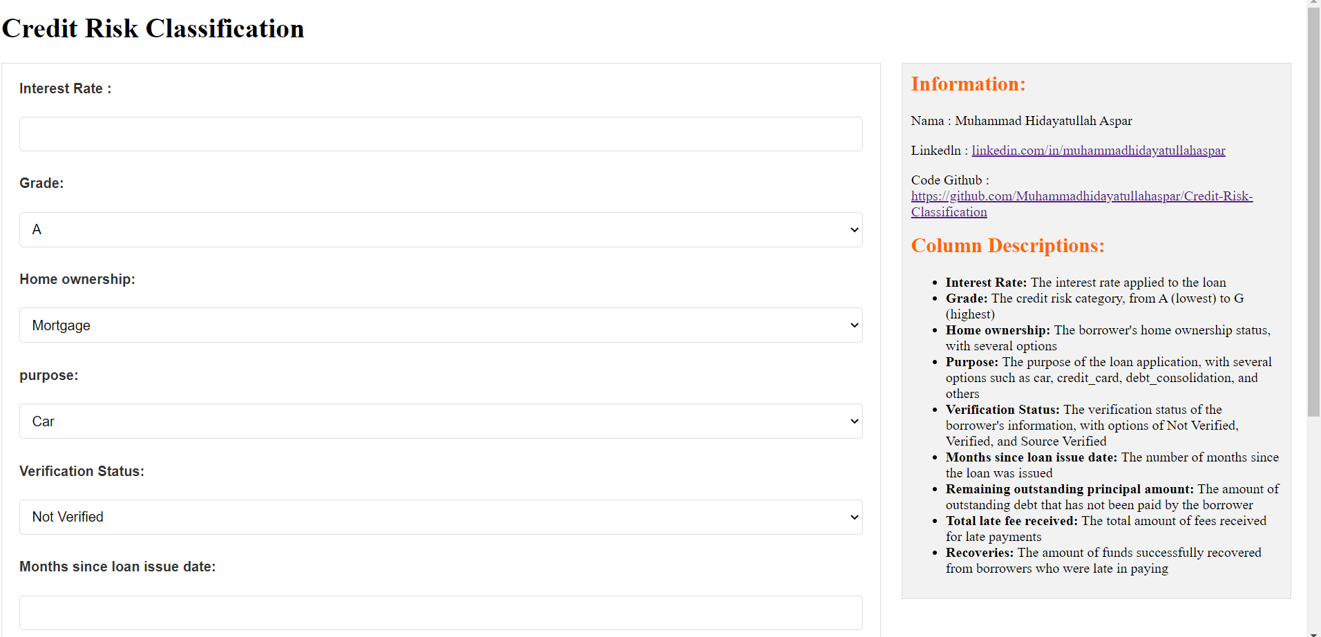 GitHub - Muhammadhidayatullahaspar/Credit-Risk-Classification: This end to end project developed ...