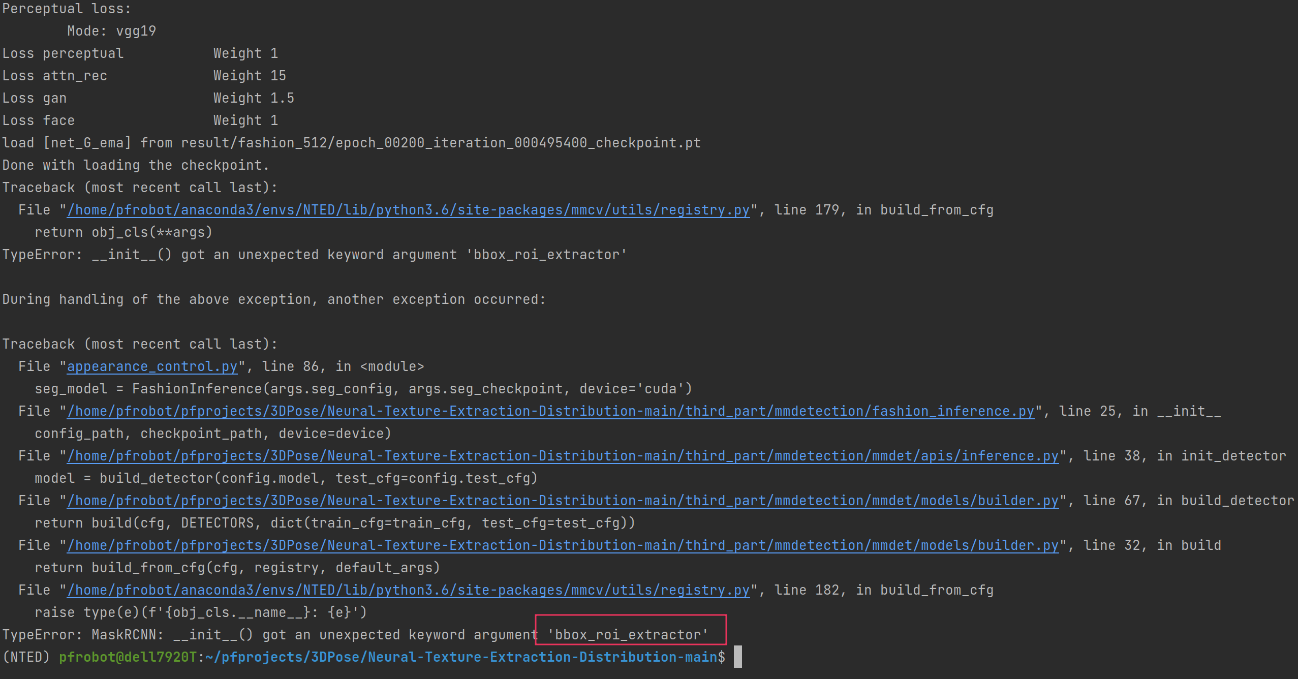 Typeerror Maskrcnn Init Got An Unexpected Keyword Argument