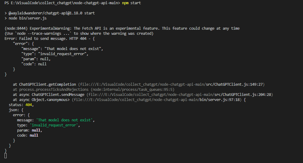There Are Some Things Wrong · Issue 93 · Waylaidwanderer Node Chatgpt Api · Github