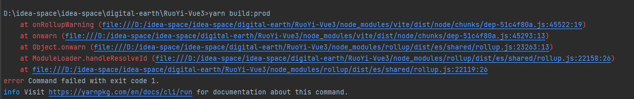 项目打包报错 · Issue #196 · yangzongzhuan/RuoYi-Vue3 · GitHub