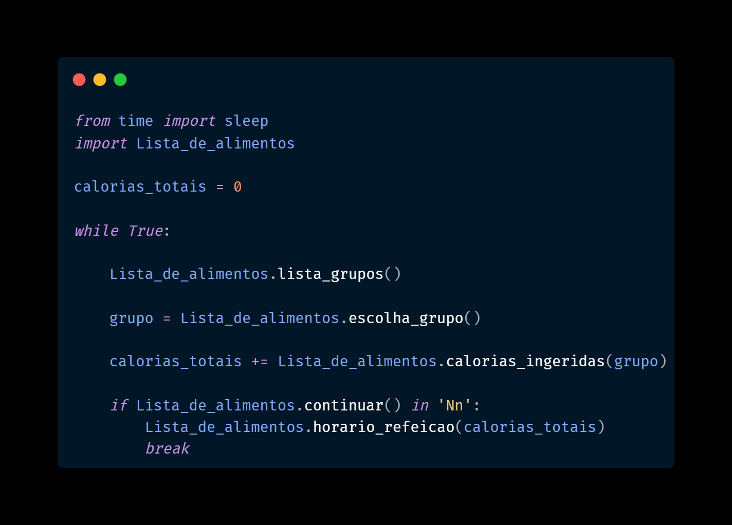 GitHub - Achillesdhr/Projeto-Verao: Contador de caloria inserida por ...