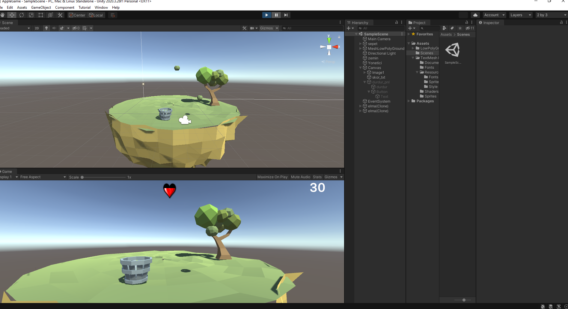 GitHub - oktaytezcan/AppleBucket: Apple collecting game that ı made.