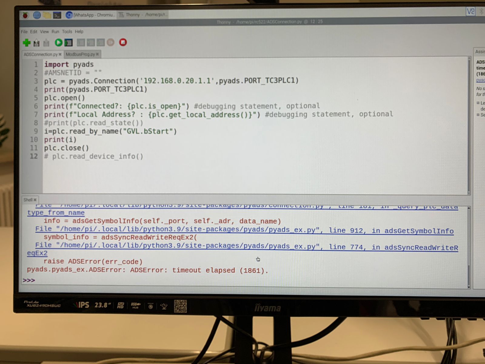 Connection Raspberry Pi with TwinCat · Issue #254 · stlehmann/pyads · GitHub
