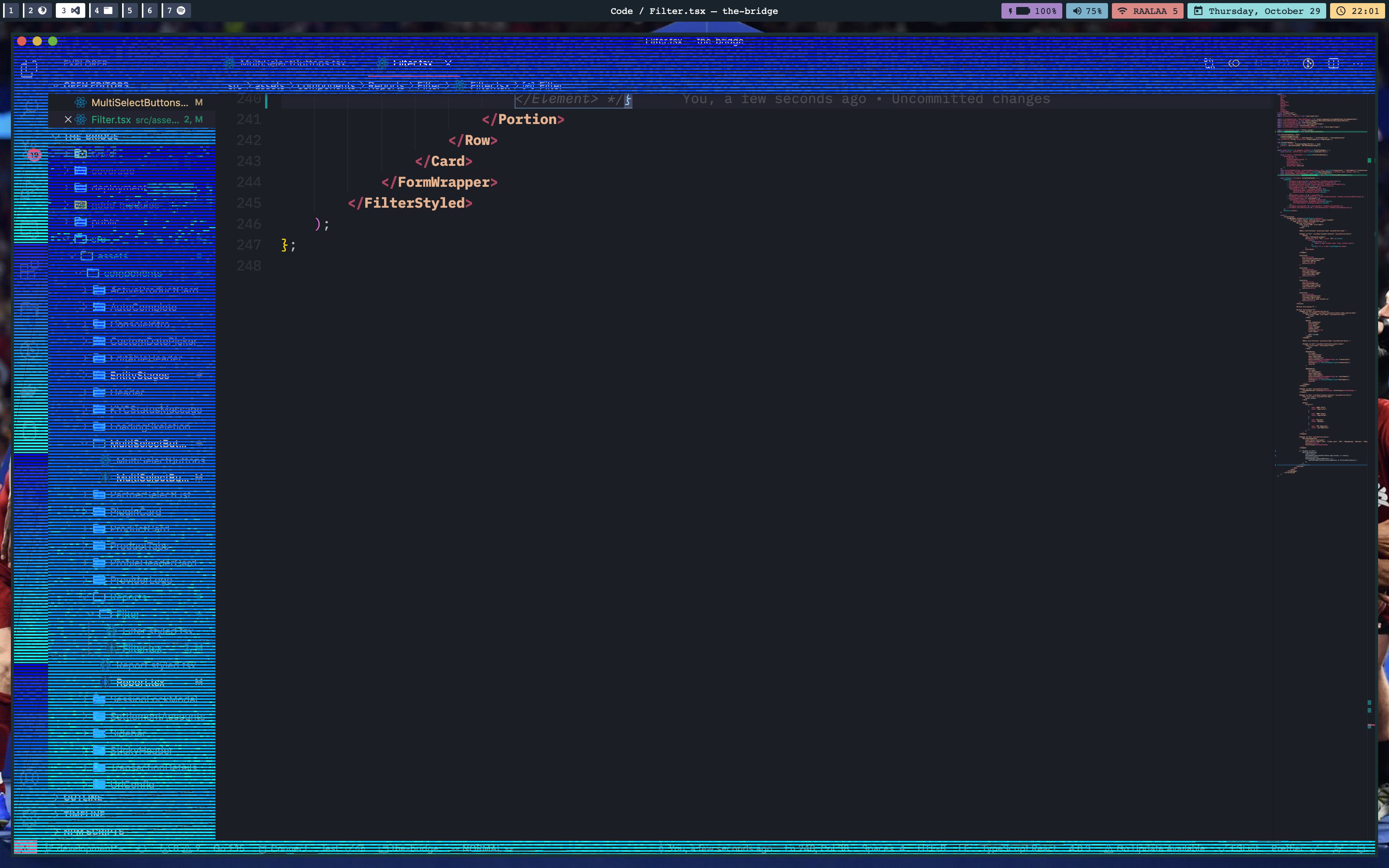 Blue coloured glitch across entire UI except editor · Issue #109684 ...