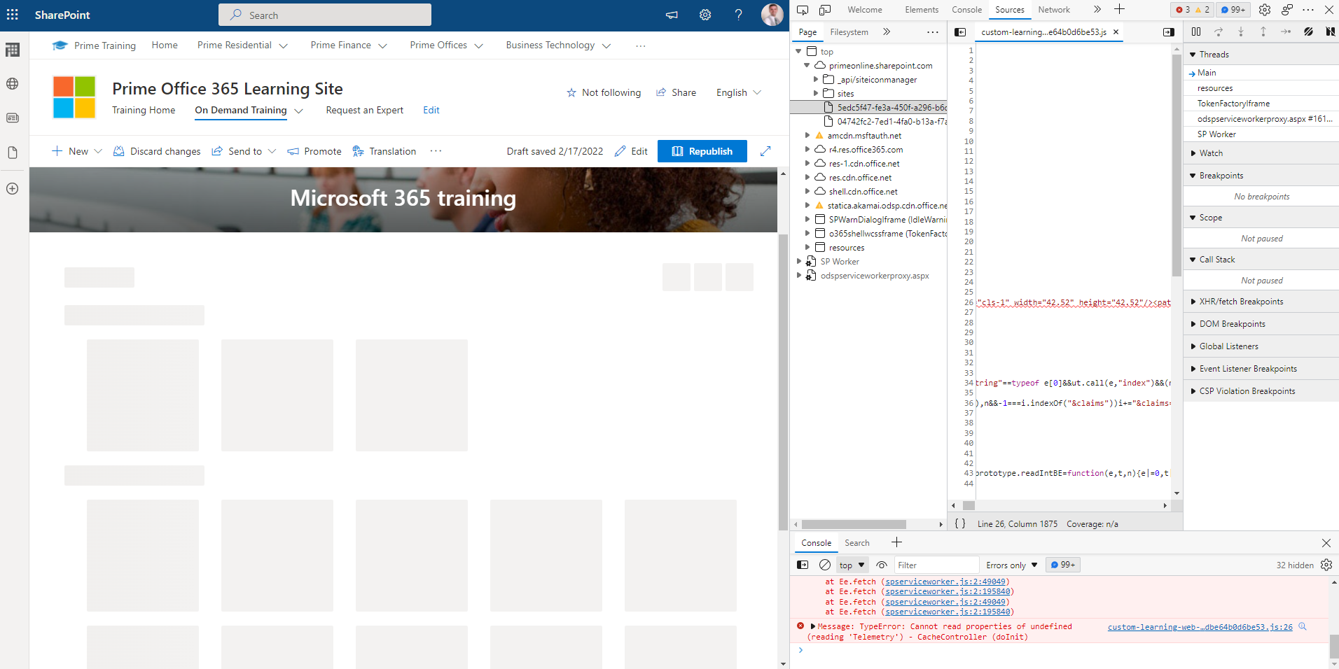 Microsoft 365 learning pathways SharePoint WebPart won't load · Issue #639 · pnp/custom-learning ...