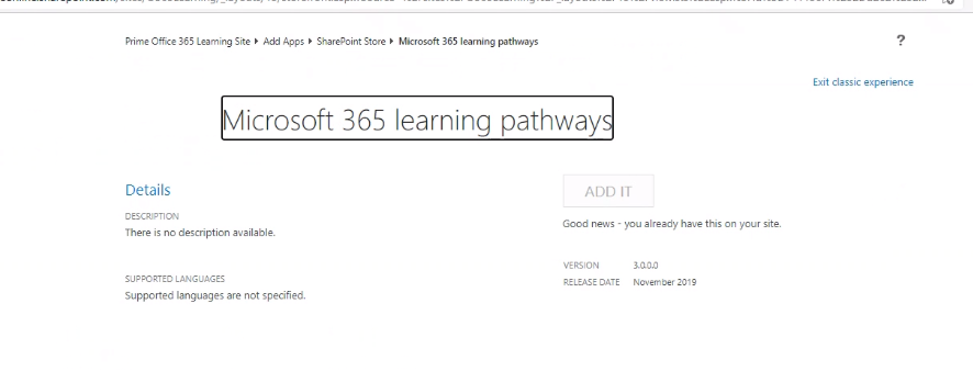 Microsoft 365 learning pathways SharePoint WebPart won't load · Issue #639 · pnp/custom-learning ...