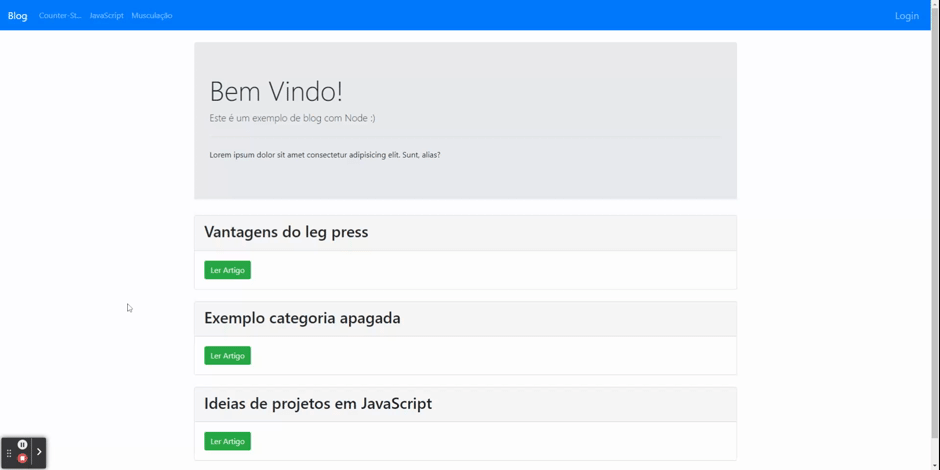 GitHub - oPedroFlores/blog-node: Um simples blog para criar usuários, categorias de artigos e ...