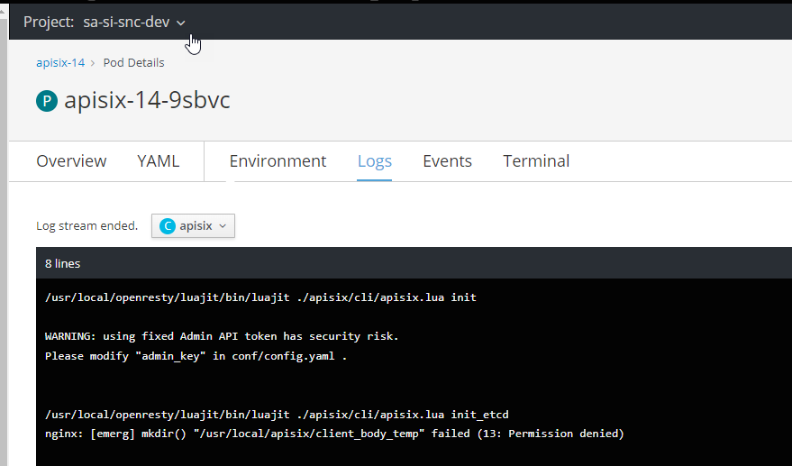 help request: Does apisix support openshift? · Issue #8248 · apache/apisix · GitHub