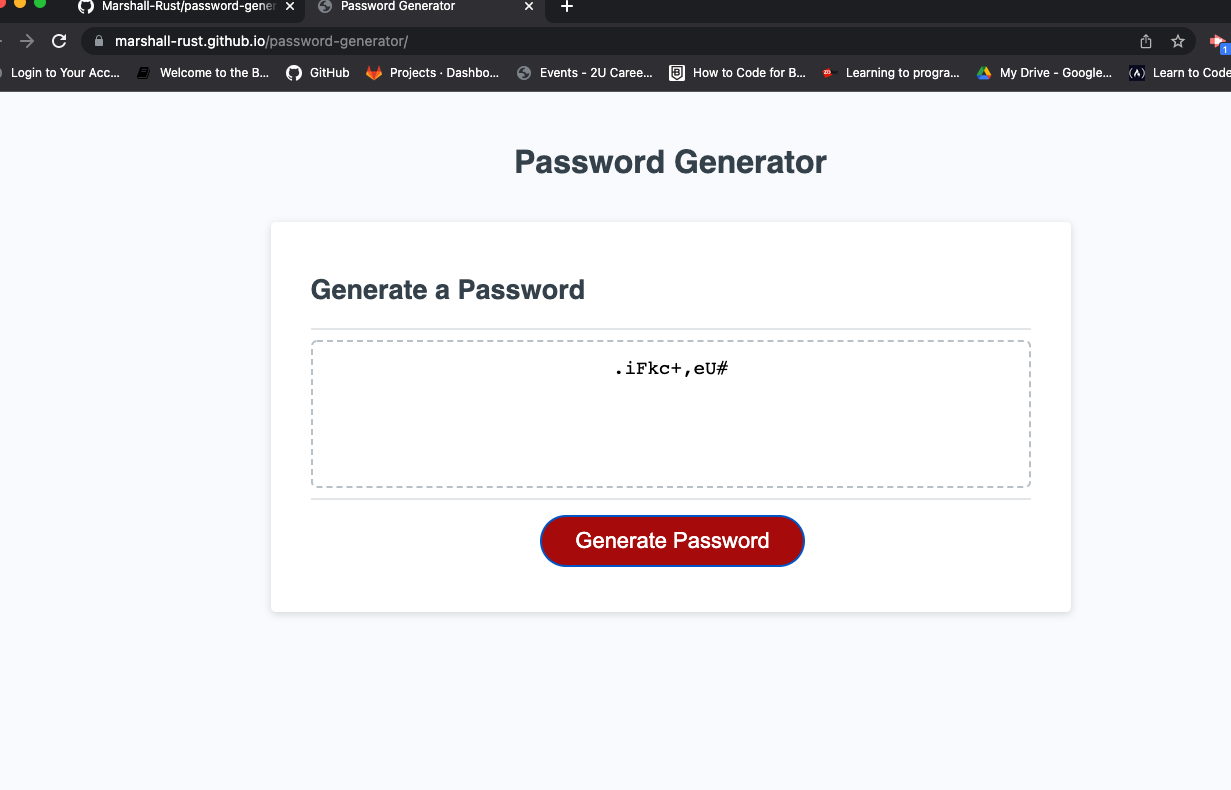 Github Marshall Rust Password Generator Homework For Week 3 Javacript Need To Make A
