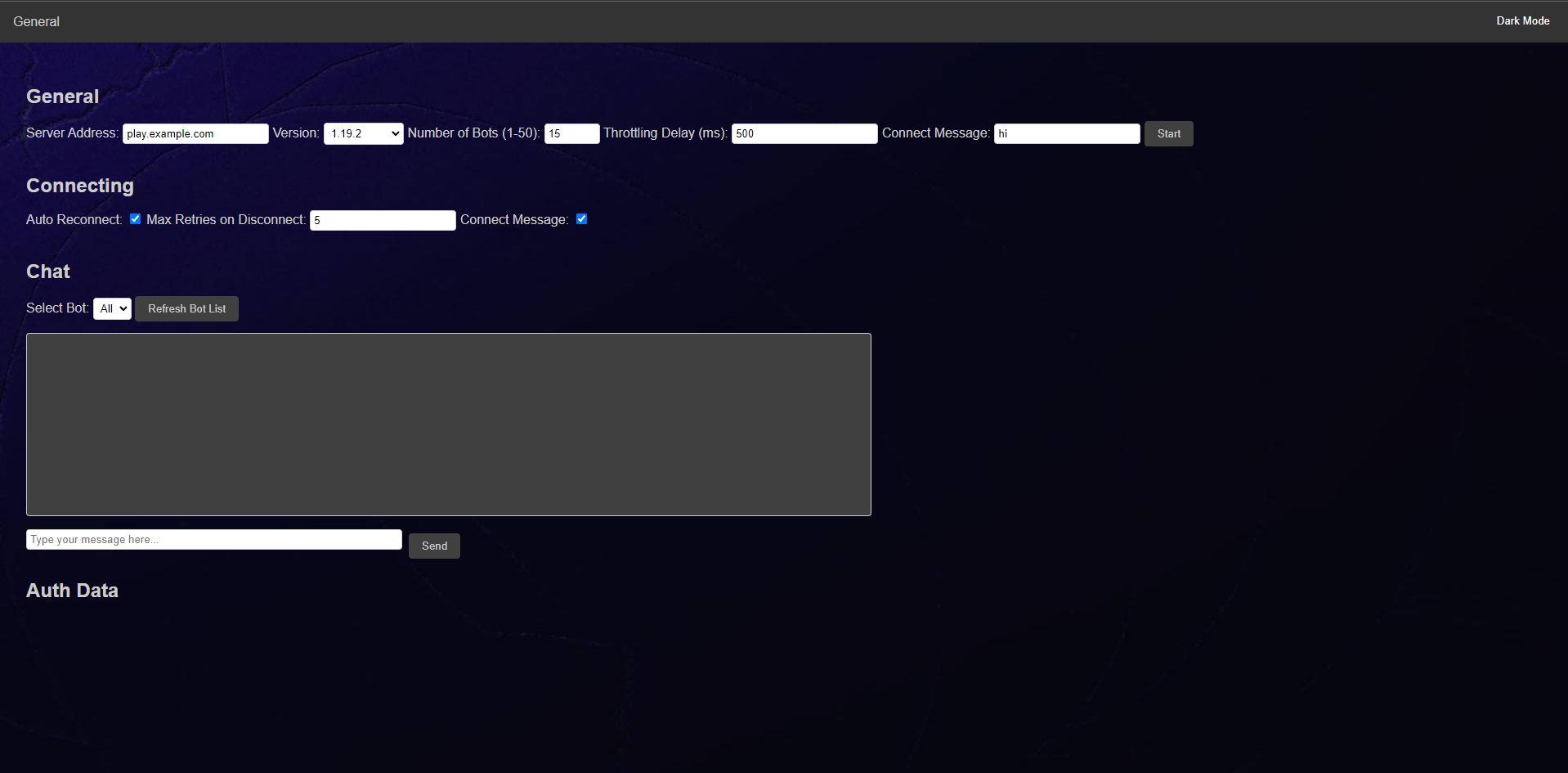 GitHub - TeradarGold/mineflayer-web-bot: Run up to 50 minecraft java bots on a server and ...