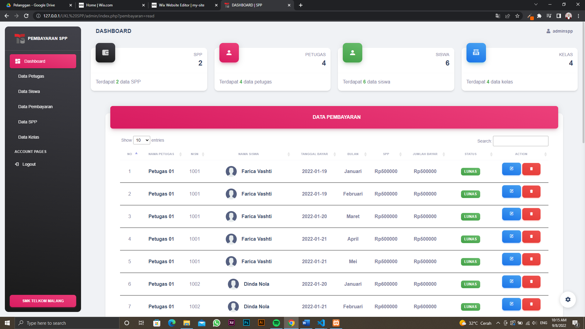 GitHub - faricaav/Pembayaran-SPP-Website: School fee payment website ...