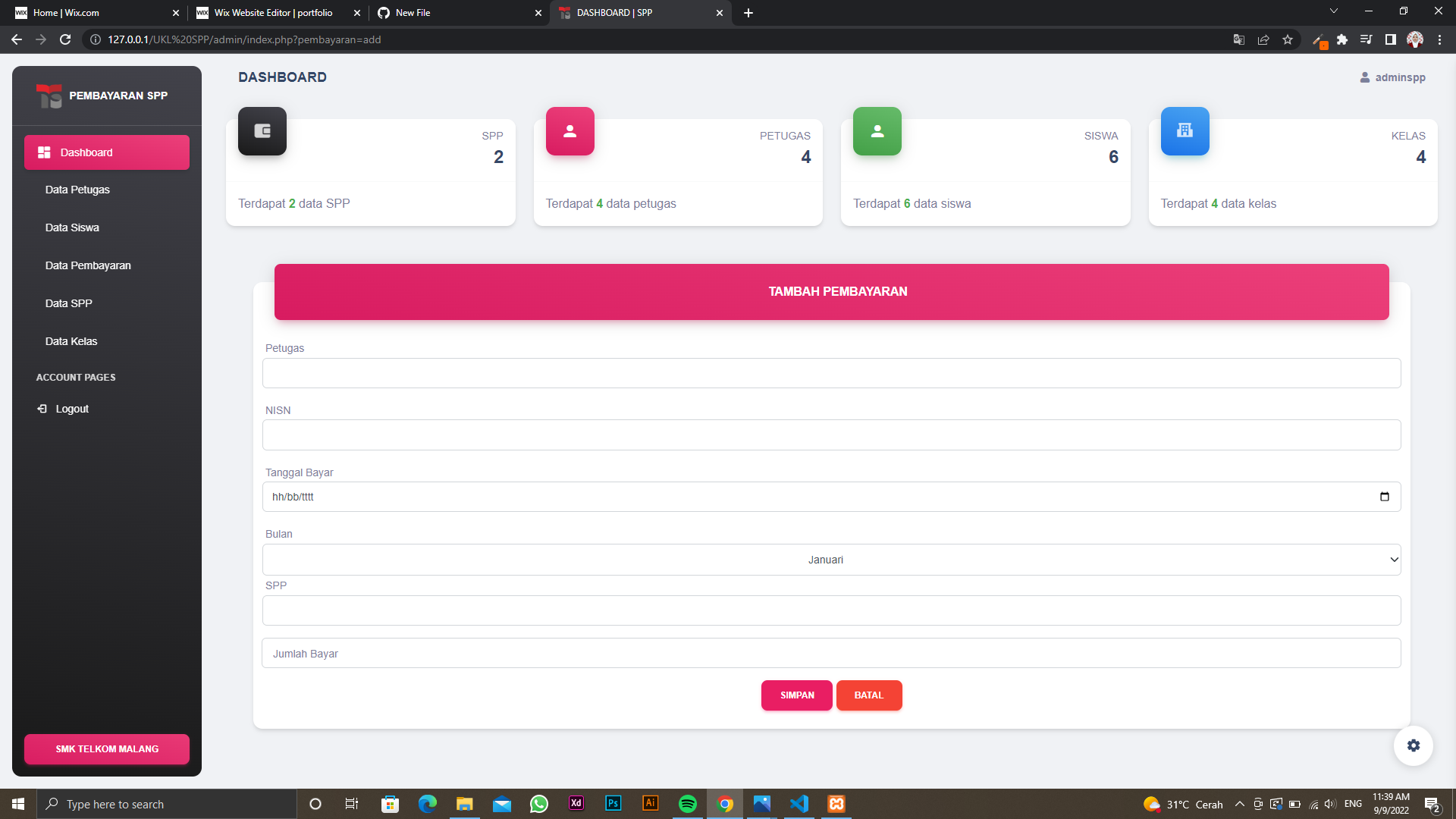 GitHub - faricaav/Pembayaran-SPP-Website: School fee payment website using PHP, MySQL, HTML, and CSS