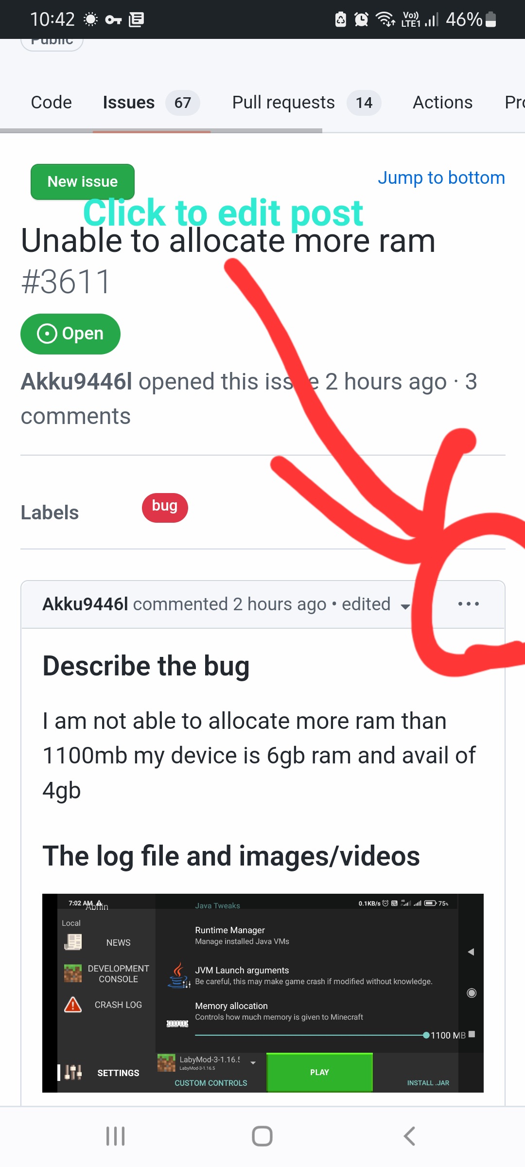 Unable to allocate more ram · Issue #3611 · PojavLauncherTeam/PojavLauncher · GitHub