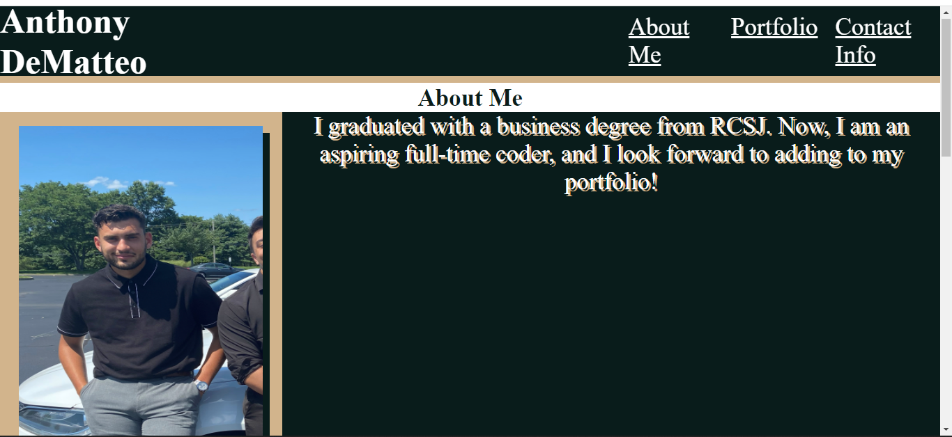 GitHub - AntDeMatteo1/Pro-Portfolio-HW