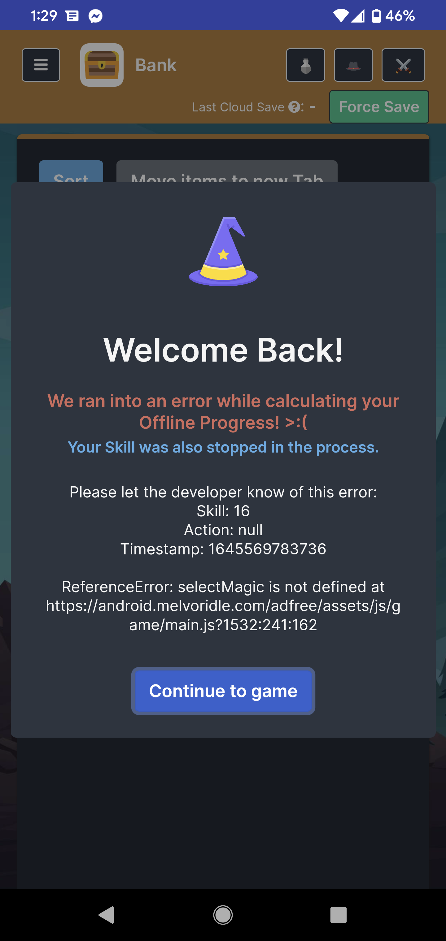 Offline bug · Issue #2223 · MelvorIdle/melvoridle.github.io · GitHub