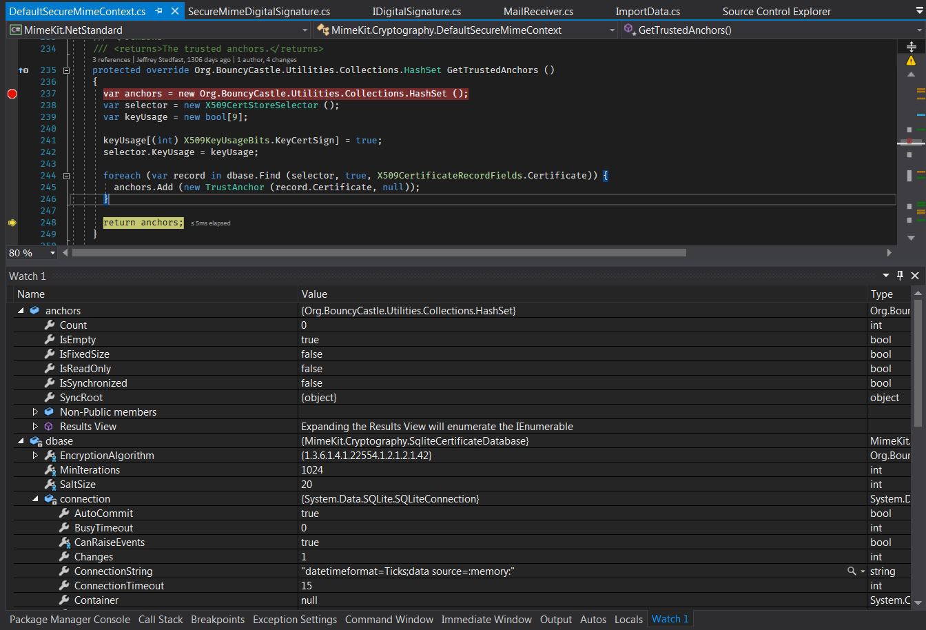 S/MIME verification - are CAs checked to be trusted? · Issue #312 · jstedfast/MimeKit · GitHub