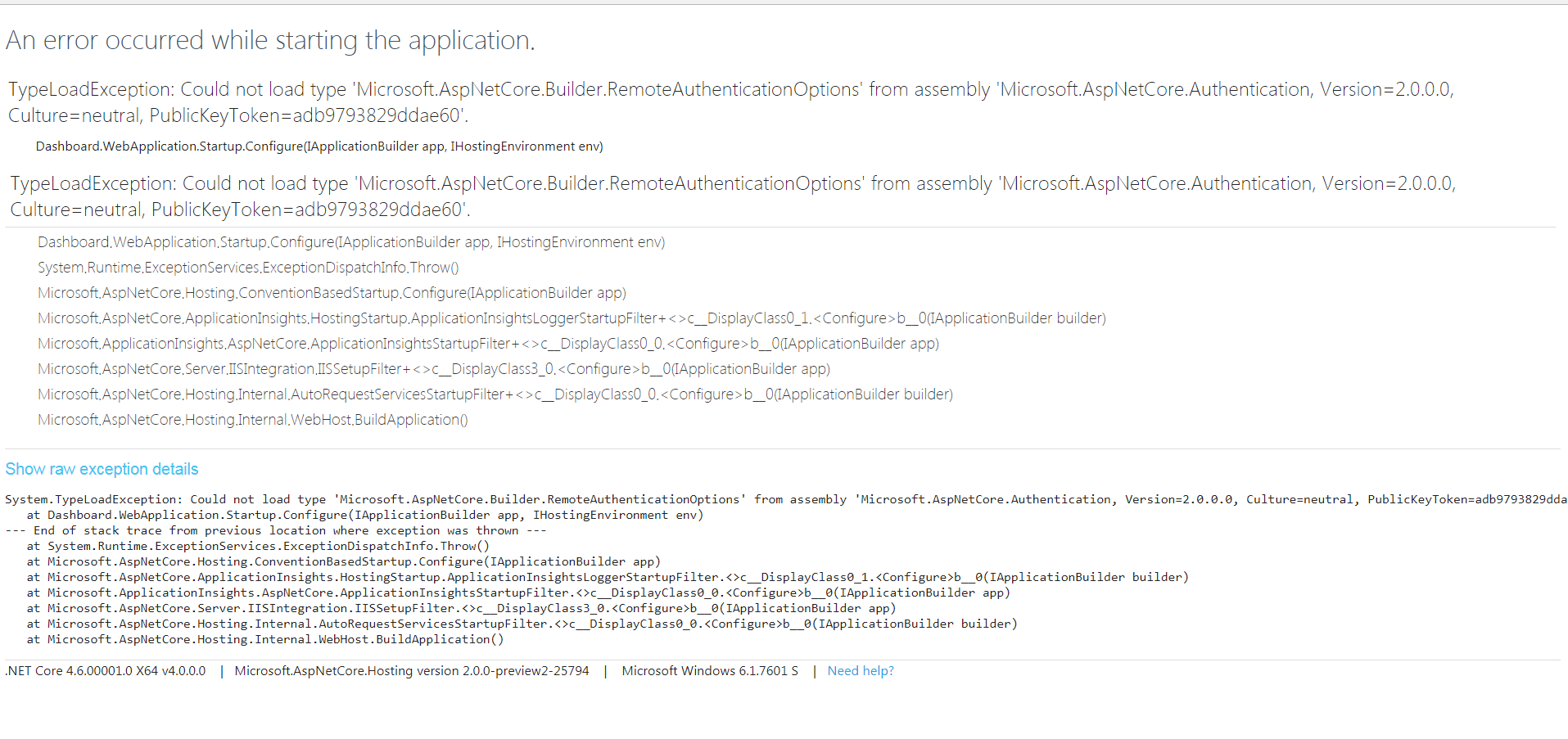 Not working with .NET Core 2.0 Preview 2 · Issue #12 · chrisdrobison/aspnetcore-wsfed · GitHub