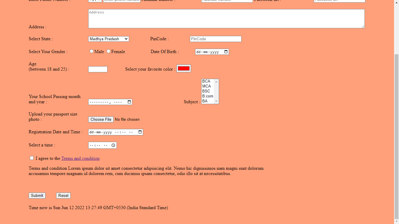 GitHub - Shivani0410/HTML_FORM: I have created one HTML form, and in ...