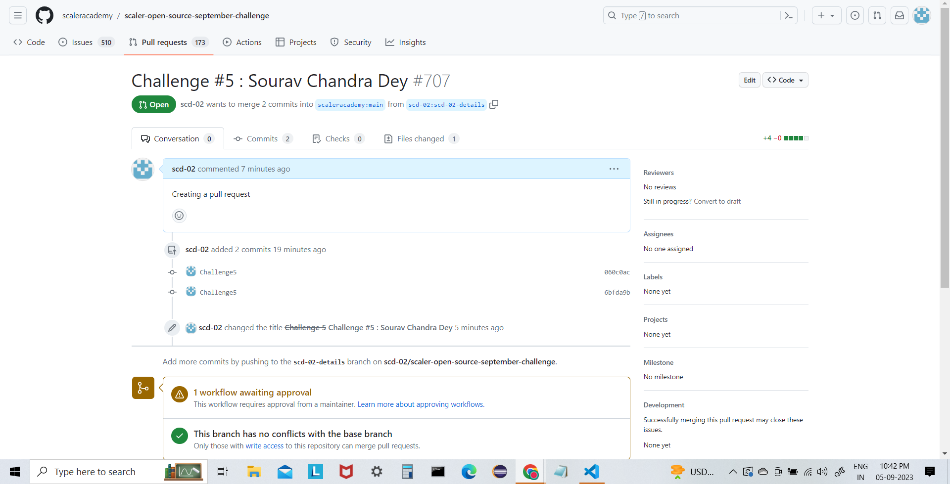 September-Challenge: Sourav Chandra Dey · Issue #167 · scaleracademy/scaler-open-source ...