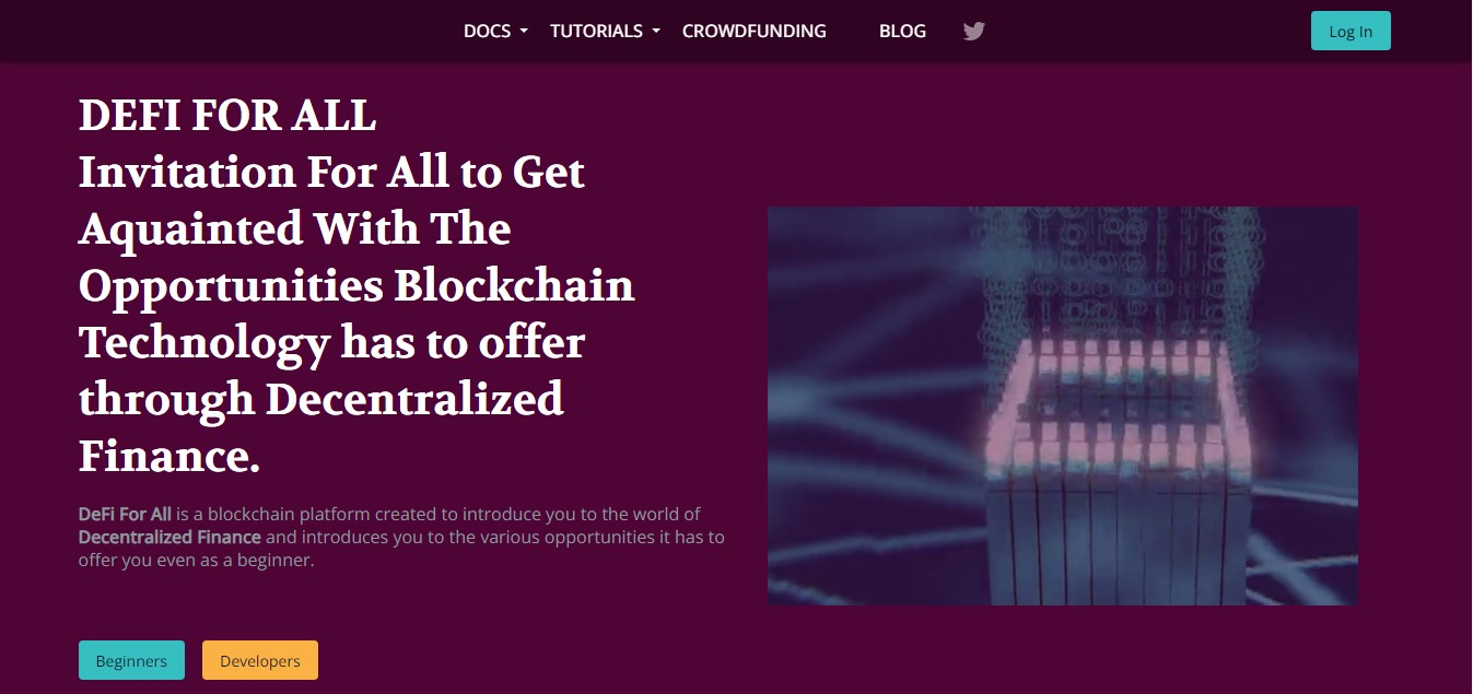 GitHub - AyomideWeb/DEFI-FOR-ALL-PROJECT: A platform that introduces the concept of blockchain ...