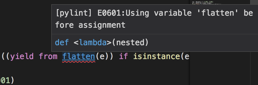 Wrong behaviour of pylint · Issue #891 · microsoft/vscode-python · GitHub