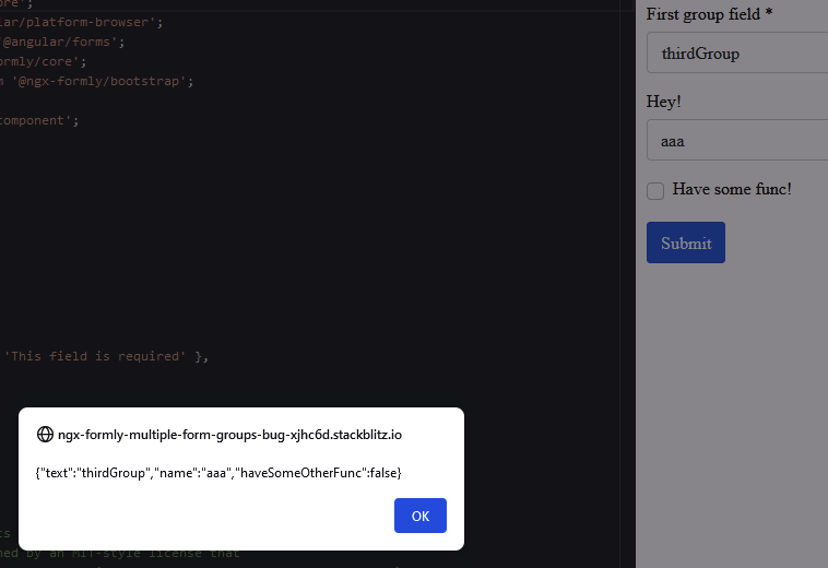 Model is reset with resetFieldOnHide=false - v6 · Issue #3368 · ngx-formly/ngx-formly · GitHub
