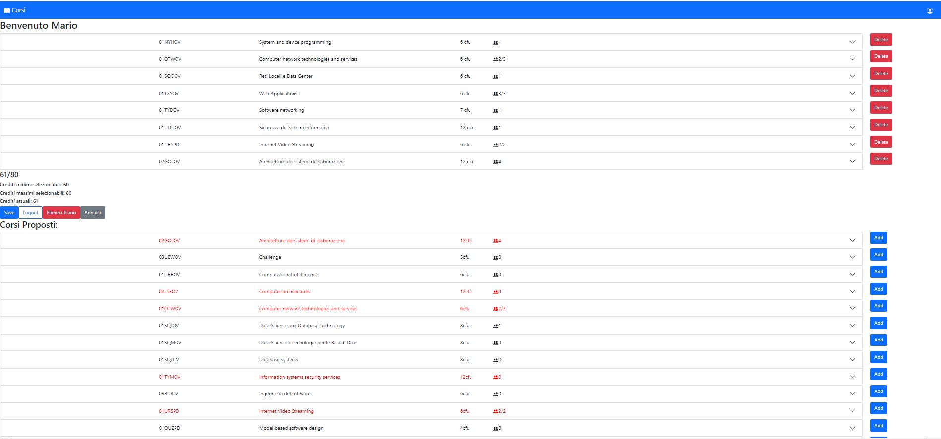 GitHub - TiloccaS/Study-Plan: Project of the Course of Web Applications