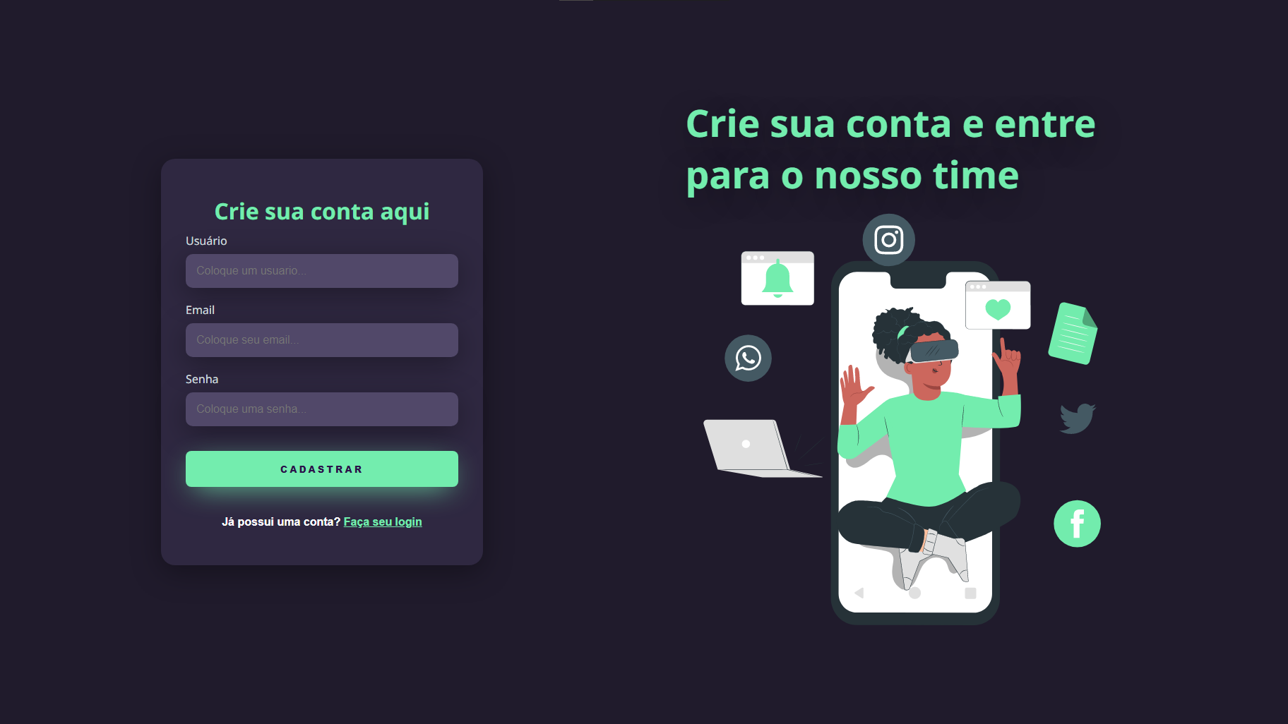 GitHub - https-shini/login-page: Uma página de login e register feita para treinar o Front-End.