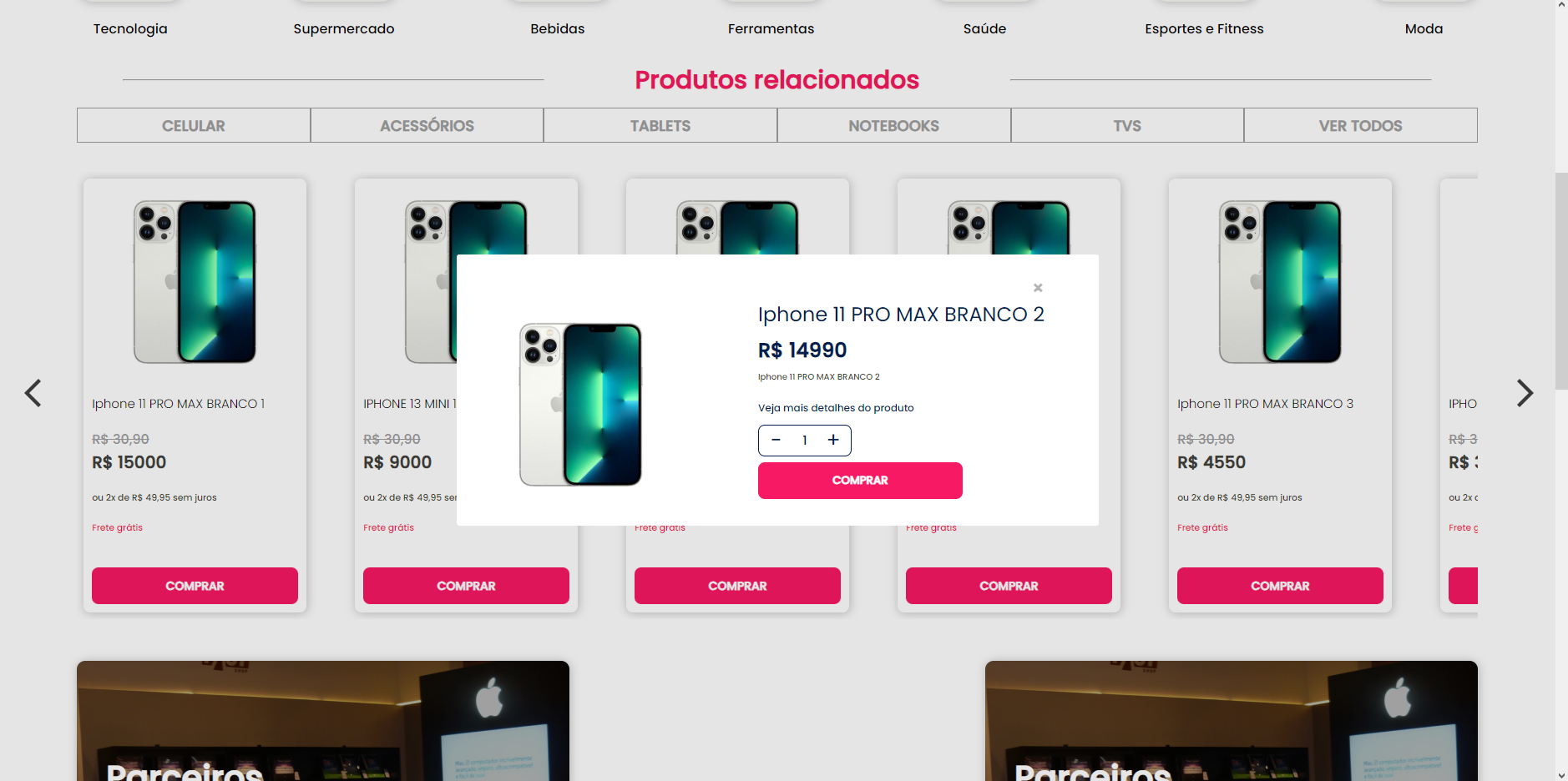 Github Brunopires002teste Vaga Frontend Jr Site E Comerce Desenvolvido De React Js Para Uma 