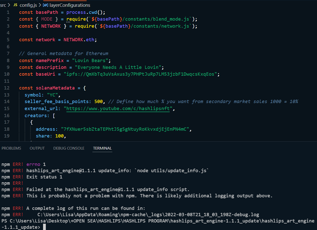 errno 1 error - please help · Issue #915 · HashLips/hashlips_art_engine · GitHub