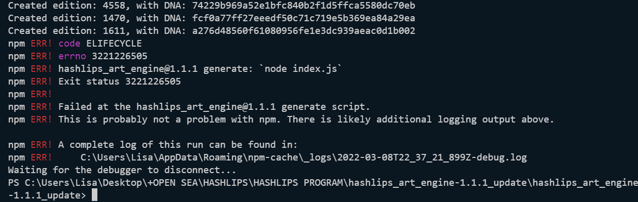 errno 1 error - please help · Issue #915 · HashLips/hashlips_art_engine · GitHub