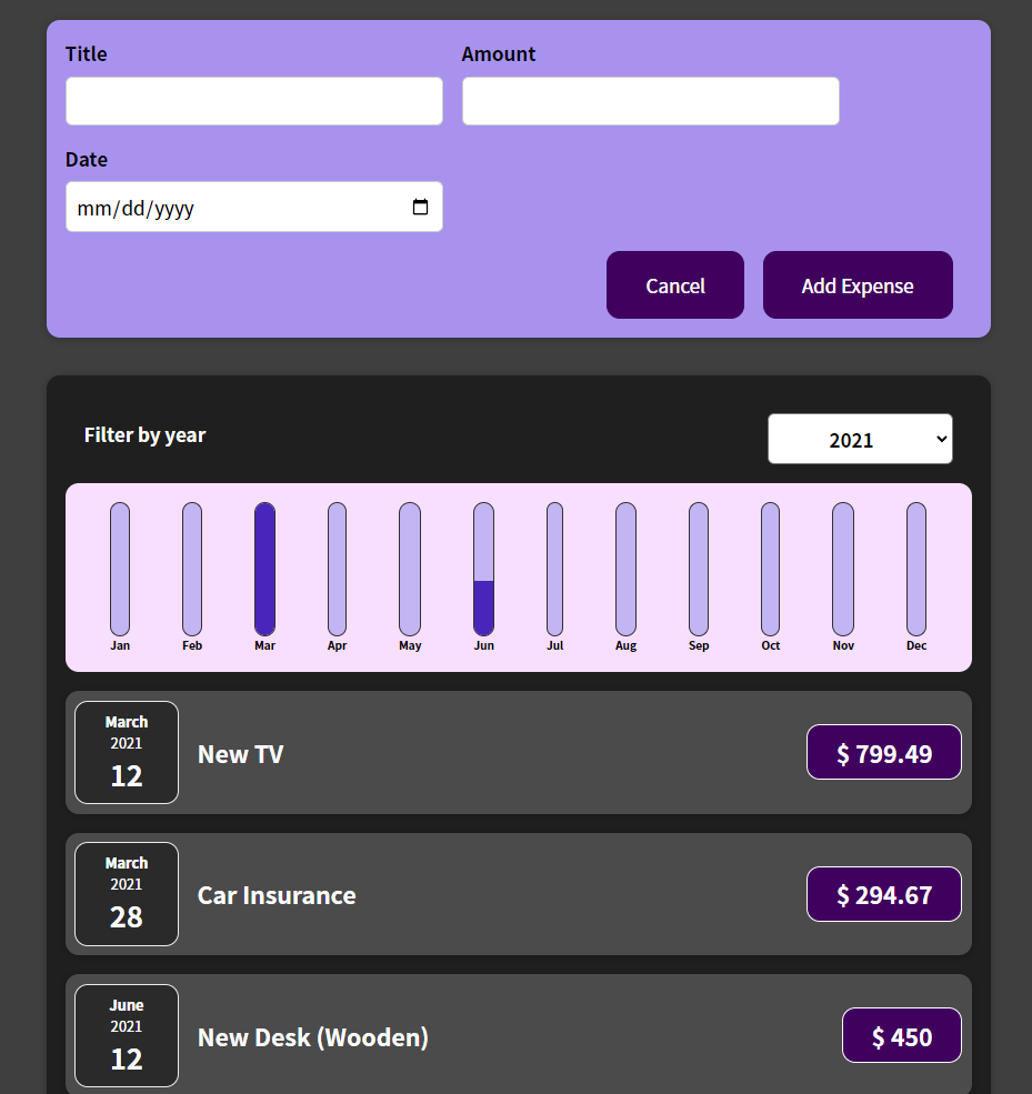 GitHub - denisyldz/react-expenses-app