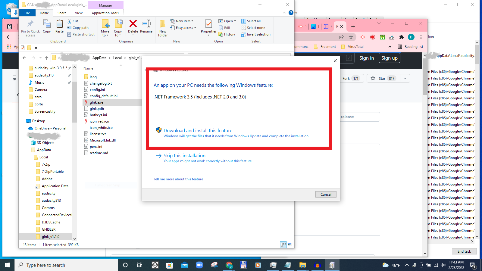 glnk Needs .NET Framework 3.5 to Work with Windows 10 · Issue #153 · geovens/gInk · GitHub
